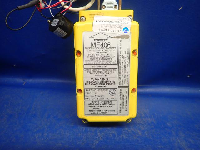 ARTEX 453-6603 ELT (Model ME406) w/ Tray Antenna and Remote Switch